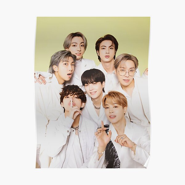 "Bts In White" Poster for Sale by TrendsHunter08 | Redbubble