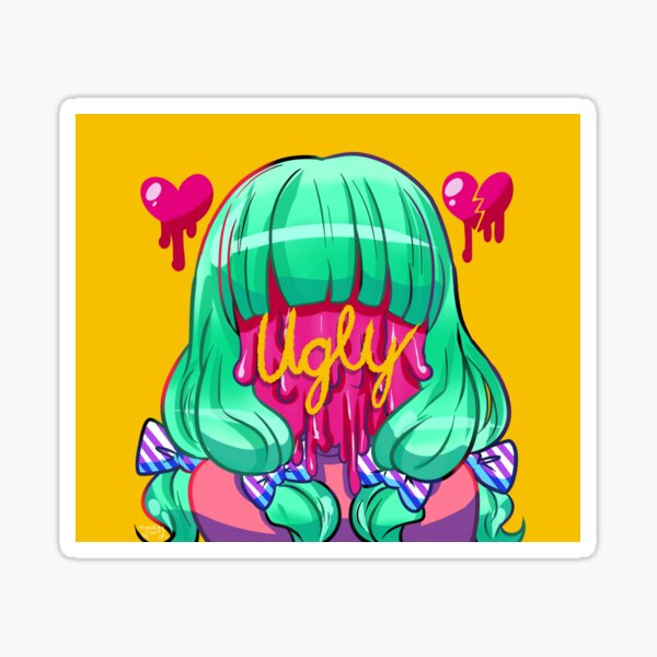 "UGLY" Sticker by Syaokitty | Redbubble