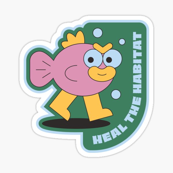 "Heal the Habitat" Sticker for Sale by melgui | Redbubble
