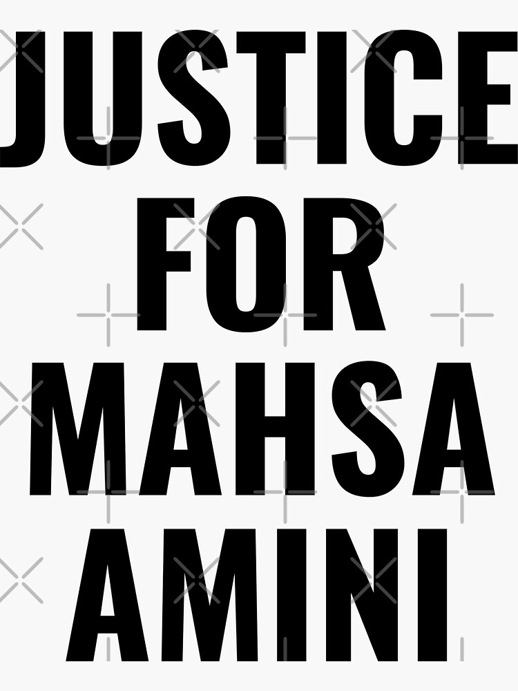 "Justice For Mahsa Amini #mahsaamini" Sticker for Sale by StoreGoHard ...