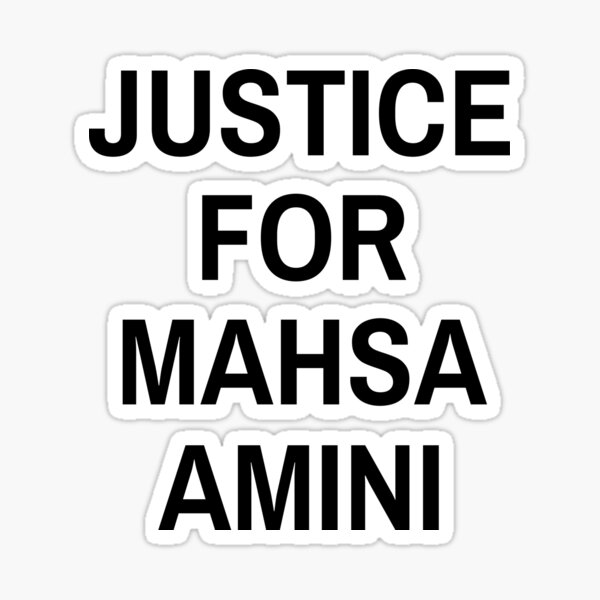 " Justice For Mahsa Amini #mahsaamini" Sticker for Sale by StoreGoHard ...