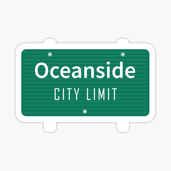 "Oceanside, California city limit souvenir" Sticker for Sale by ...