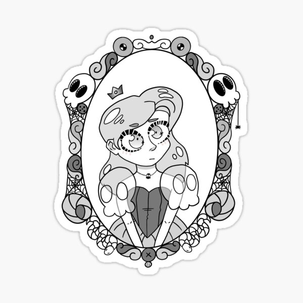 "Lady Elmira the ghost queen" Sticker for Sale by tabbycat07 | Redbubble