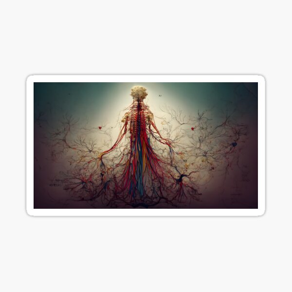 "Nervous System" Sticker for Sale by Foodcolored | Redbubble