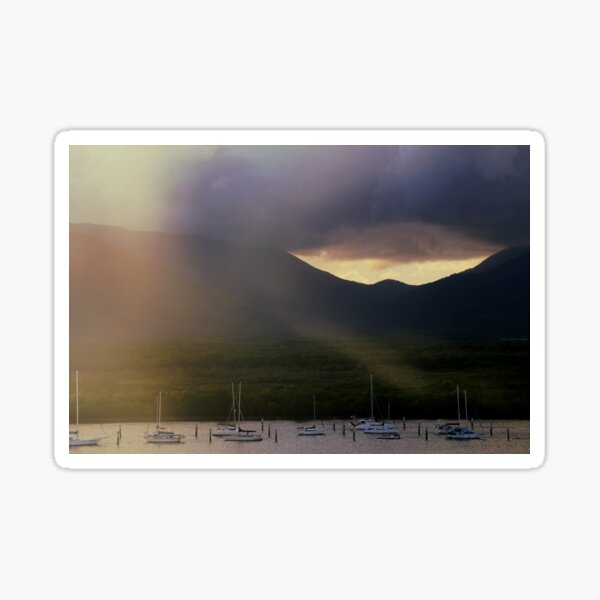 "Magical Hills Across from Cairns" Sticker for Sale by GTreagus | Redbubble