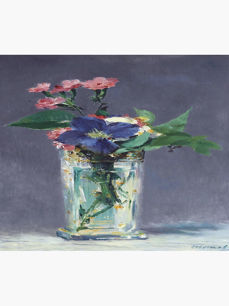 "Edouard Manet Carnations and Clematis" Sticker for Sale by lamia3 ...