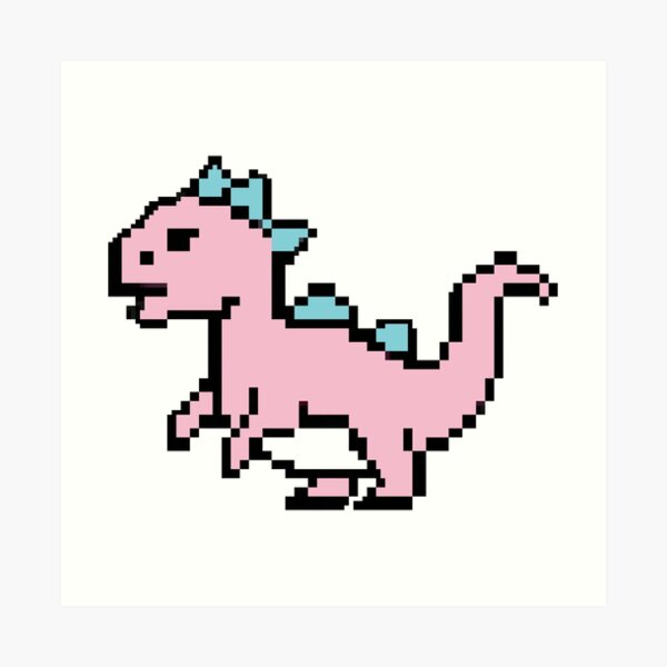 "Pixel Art Dinosaur Trans Flag" Art Print for Sale by origamiwaffle ...