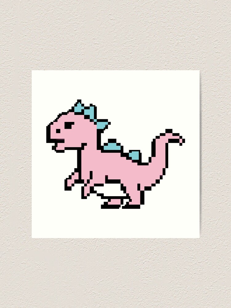 "Pixel Art Dinosaur Trans Flag" Art Print for Sale by origamiwaffle ...