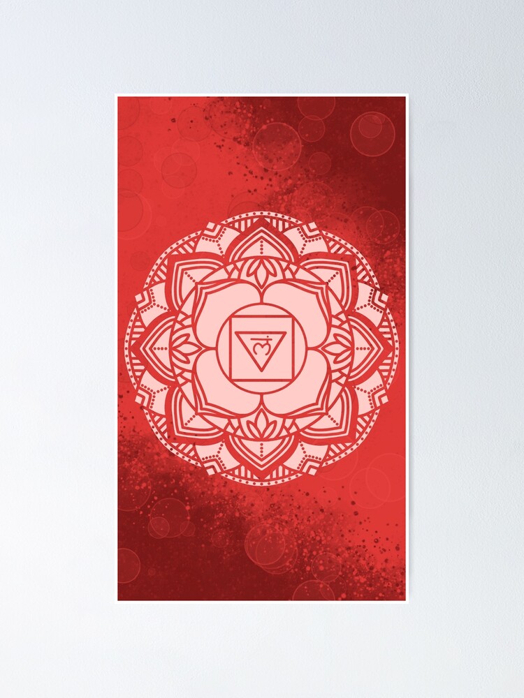 "Red Root Chakra Mandala" Poster for Sale by SoftCanBear | Redbubble