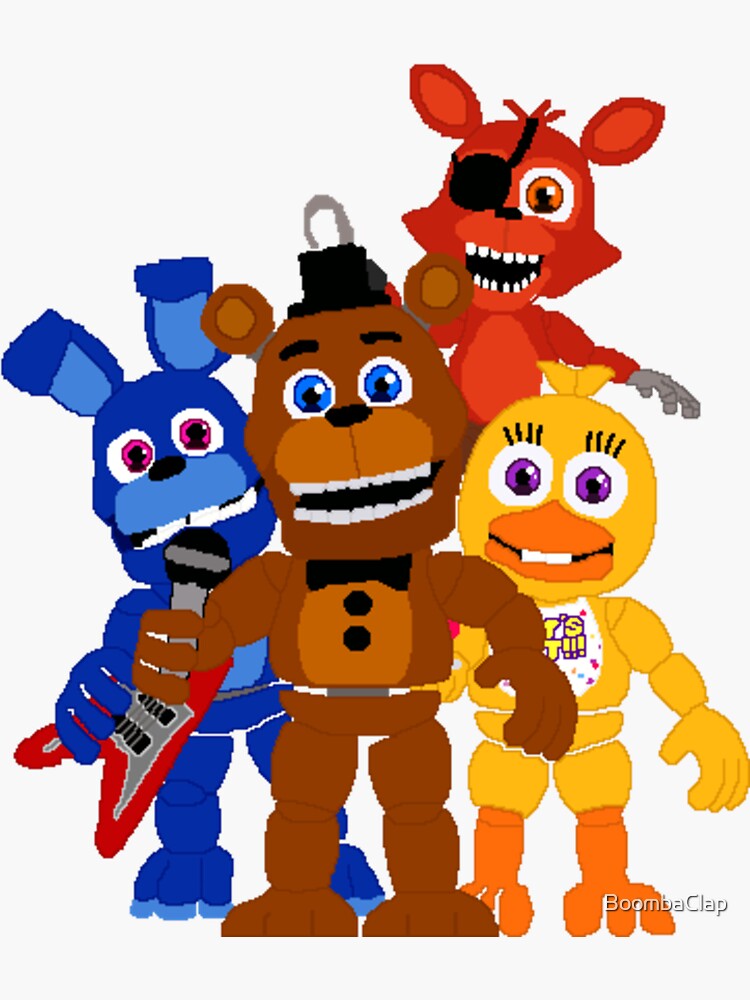 "FNaF World" Sticker for Sale by BoombaClap | Redbubble