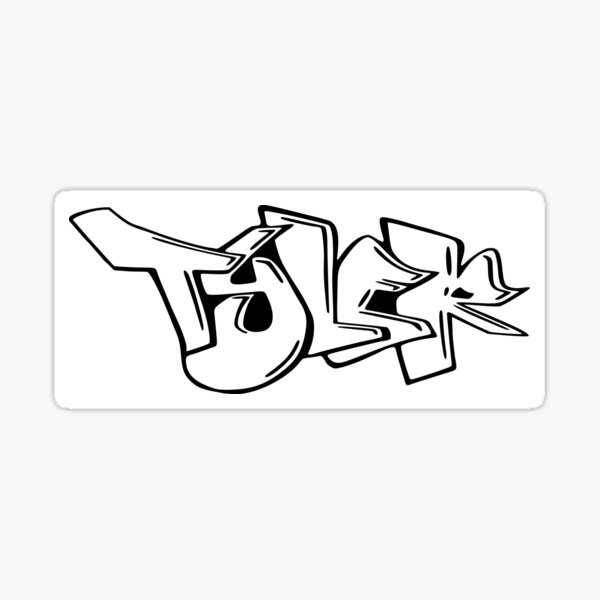 "Tyler - Graffiti Name Design" Sticker for Sale by NameThatShirt ...