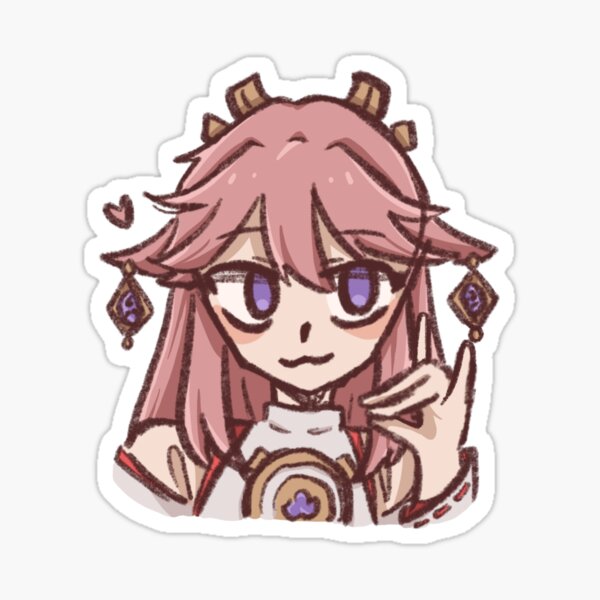 "Genshin Impact: Yae Miko" Sticker for Sale by biiirb | Redbubble