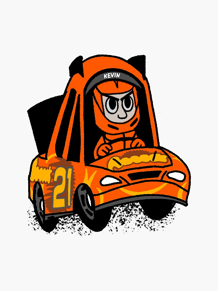 "Kevin's Retro Ride" Sticker for Sale by BranningBrand | Redbubble