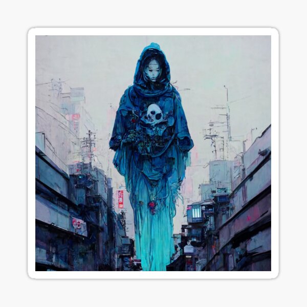 "Shinigami Japanese Grim Reaper" Sticker for Sale by friskyfoxtrot ...