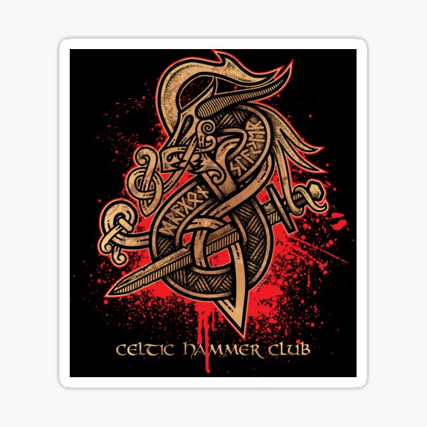 "Dragon Slayer (Gold)" Sticker for Sale by celthammerclub | Redbubble