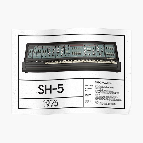 "SH-5 Synthesizer" Poster for Sale by GoodnRich | Redbubble