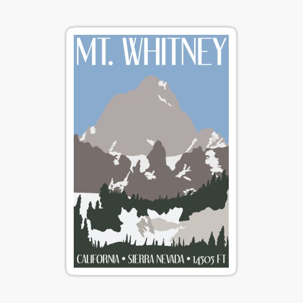 "Mount Whitney" Sticker for Sale by milky-way-arts | Redbubble