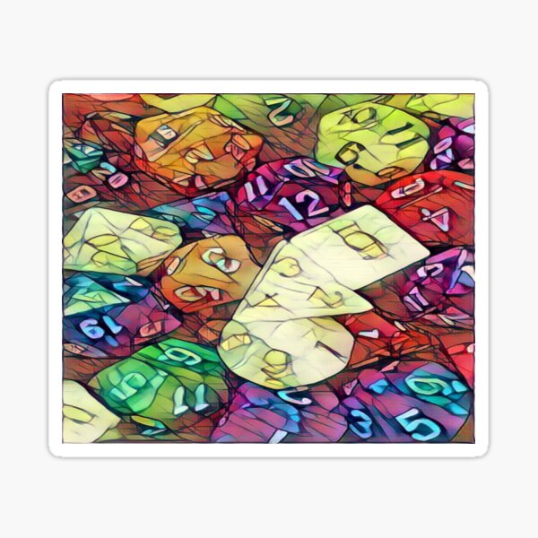 "Colorful dice" Sticker for Sale by InfiniteBlue88 | Redbubble