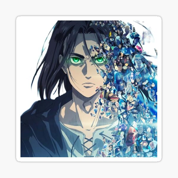 "attack on titan eren" Sticker for Sale by sudanflow | Redbubble