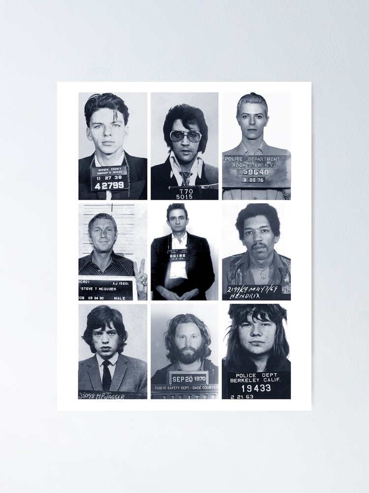 "Celebrity Mugshots Photography - Rock Stars And Actors" Poster for ...