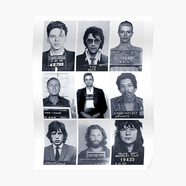 "Celebrity Mugshots Photography - Rock Stars And Actors" Poster for ...
