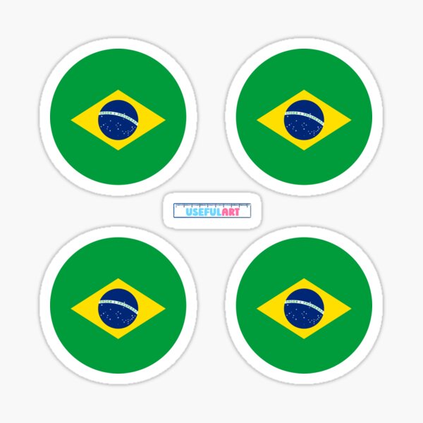 "BRAZIL FLAG (Brazil National Flag)" Sticker for Sale by USEFULART-Shop ...