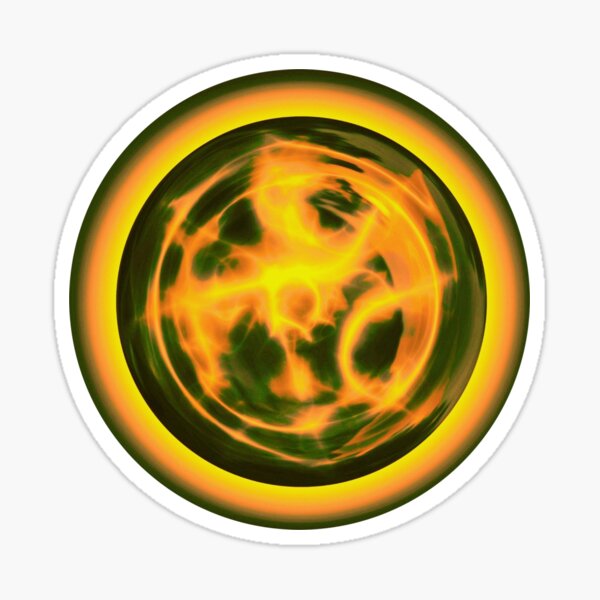 "Yellow Futuristic Energy Circle design" Sticker for Sale by Dven ...