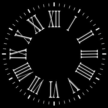 "Classic Roman Numerals Black Wall Clock" Clock for Sale by Jerry ...