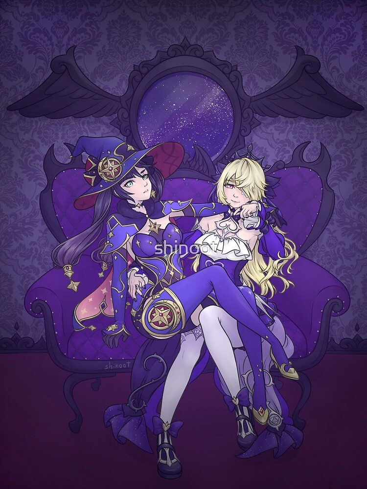 "Mona x Fischl" Poster for Sale by shinoot | Redbubble