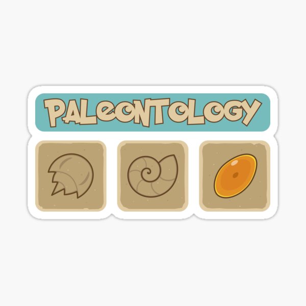 "Paleontology - Fossils Design" Sticker for Sale by NobleHollow | Redbubble