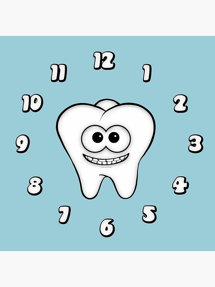 "Tooth Clock" Clock for Sale by JerryWLambert | Redbubble