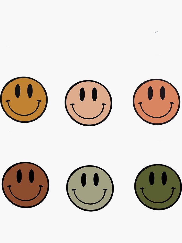 "Aesthetic smiley faces" Sticker for Sale by hilarymullett | Redbubble