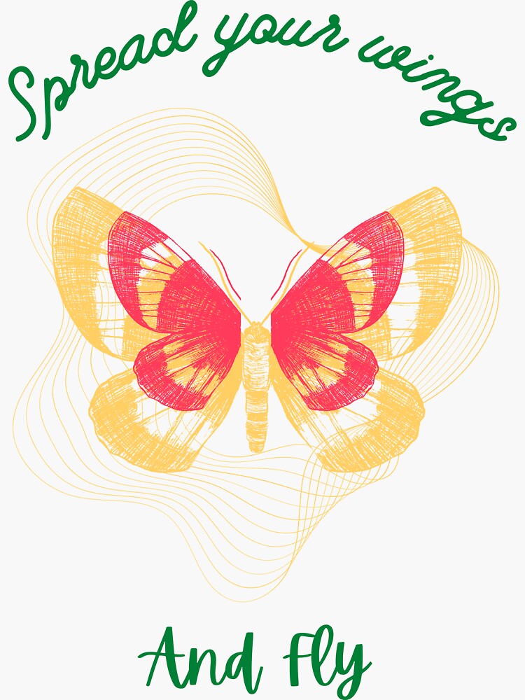 "Spread Your Wings And Fly" Sticker for Sale by Royalserenity | Redbubble