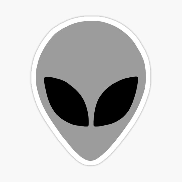 "Alien Head" Sticker by JerryWLambert | Redbubble