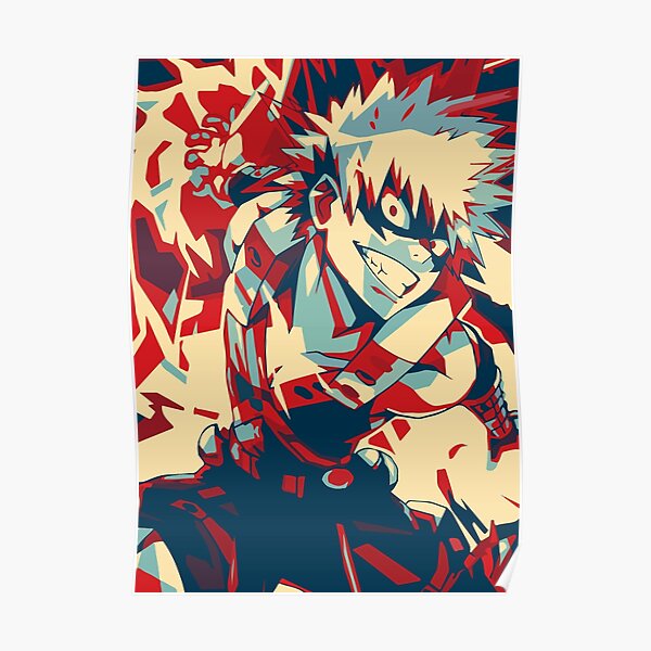 "Bakugou katsuki retro" Poster for Sale by MaiaSchmeler | Redbubble