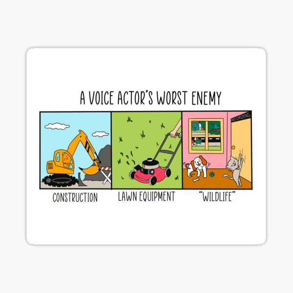 "Voice Actor’s Worst Enemy" Sticker for Sale by ChelseaSketch | Redbubble