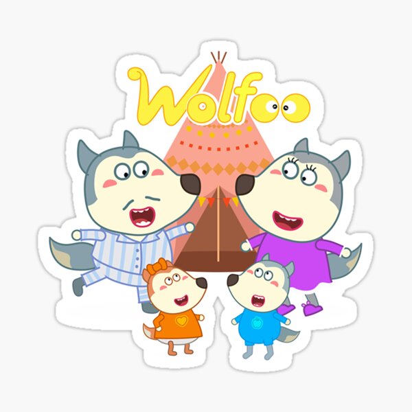 "Wolfoo Family Play Tent" Sticker for Sale by HajimeKambe | Redbubble