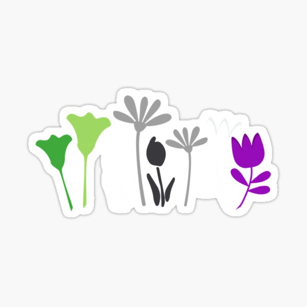 "Standing Flower Patch Aro Ace. Aroace Pride " Sticker for Sale by ...