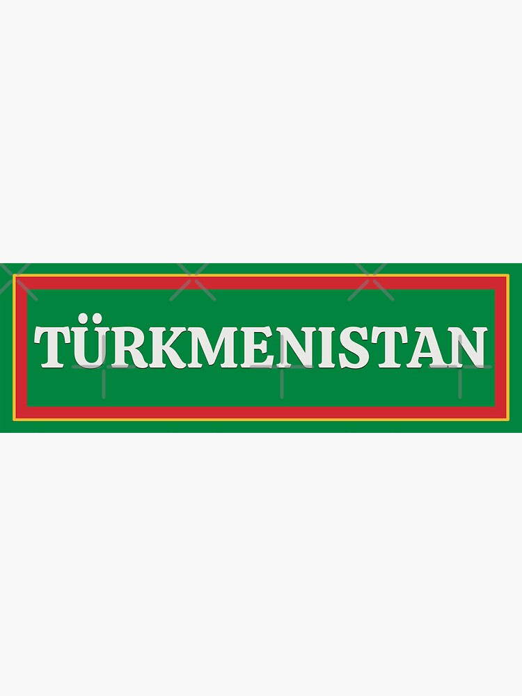 "Turkmenistan Colours Plate" Sticker for Sale by FedSherDesign | Redbubble