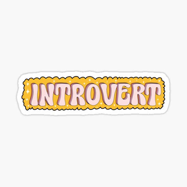 "Introvert" Sticker for Sale by svgsociety | Redbubble