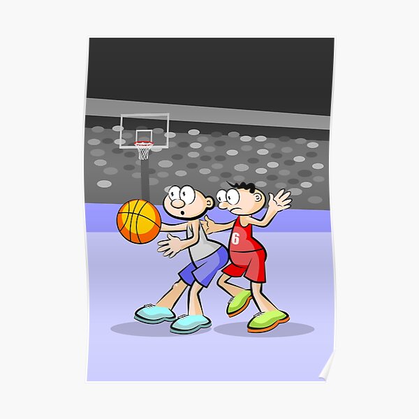 "Basketball player defending his hoop" Poster by MegaSitioDesign ...