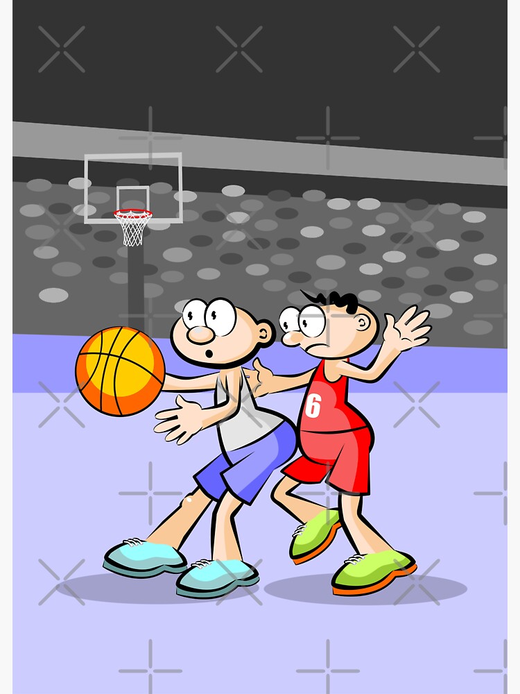 "Basketball player defending his hoop" Sticker for Sale by ...
