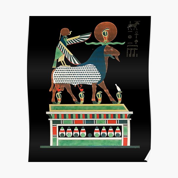 "Spirit of Four Elements Illustration Egyptian Amon" Poster for Sale by ...
