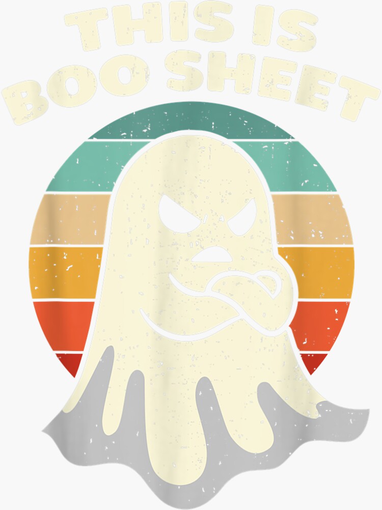 "This Is Boo Sheet Ghost Retro Halloween Costume Men Women" Sticker for ...