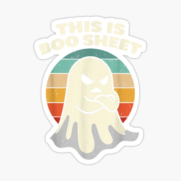 "This Is Boo Sheet Ghost Retro Halloween Costume Men Women" Sticker for ...
