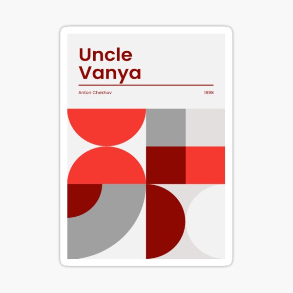 "Uncle Vanya - Anton Chekhov book cover " Sticker for Sale by ...