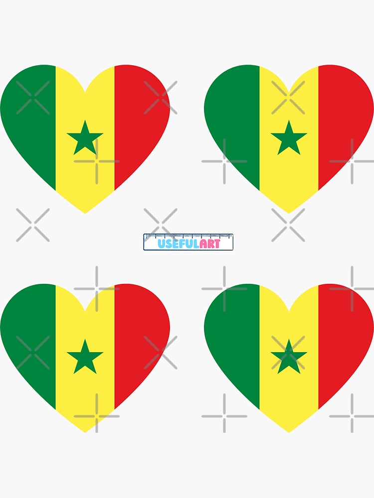"SENEGAL FLAG (Senegal National Flag)" Sticker for Sale by USEFULART ...