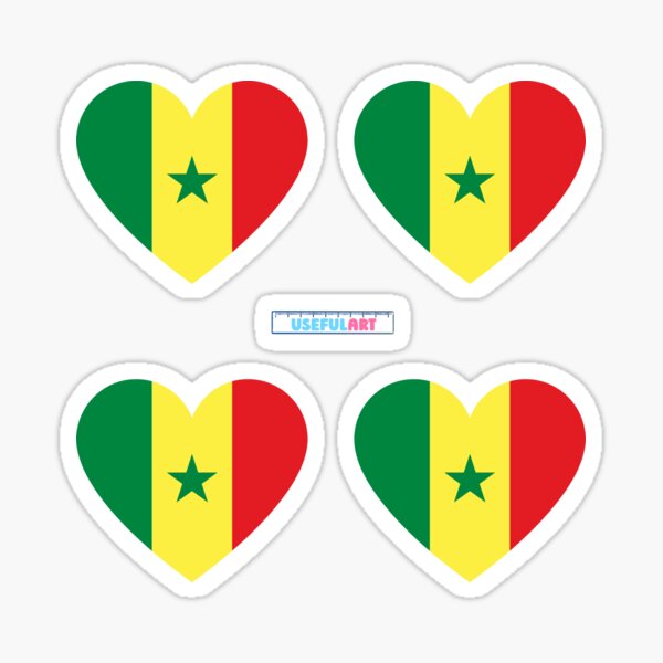 "SENEGAL FLAG (Senegal National Flag)" Sticker for Sale by USEFULART ...