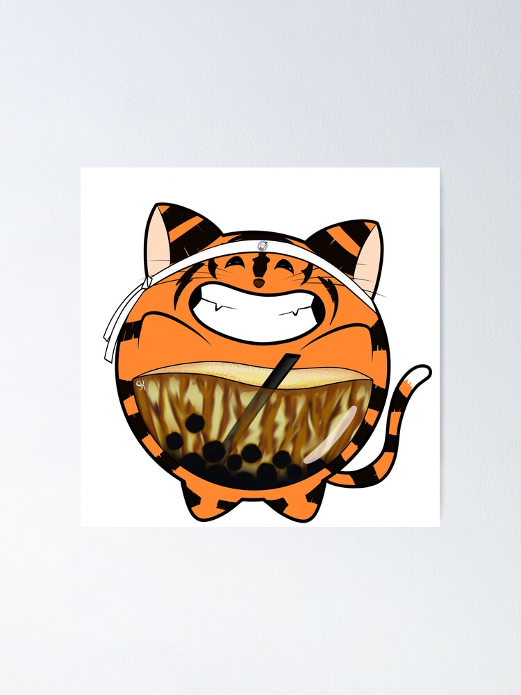 "Tiger Boba adORBle" Poster for Sale by adORBlz | Redbubble