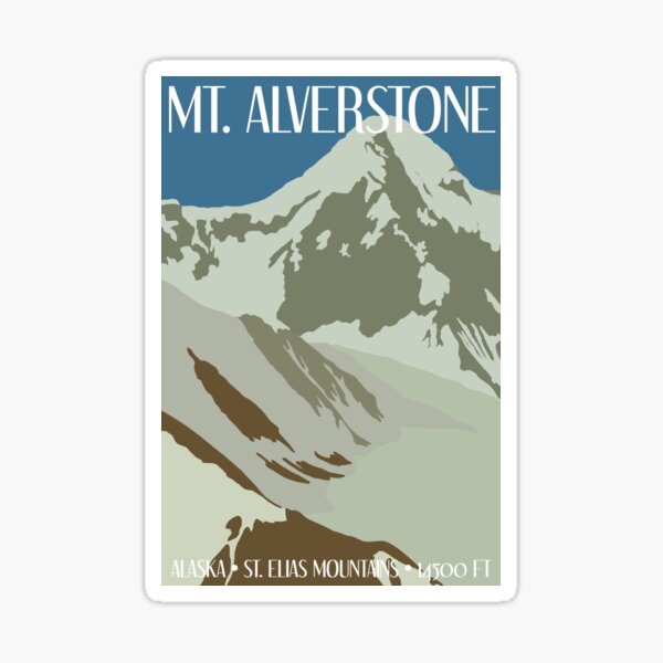 "Mount Alverstone" Sticker for Sale by milky-way-arts | Redbubble